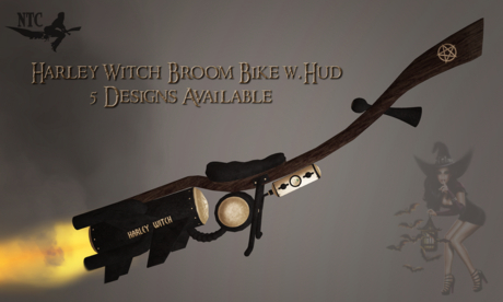 Second Life Marketplace - [NTC] Harley Witch Broom Bike Penta